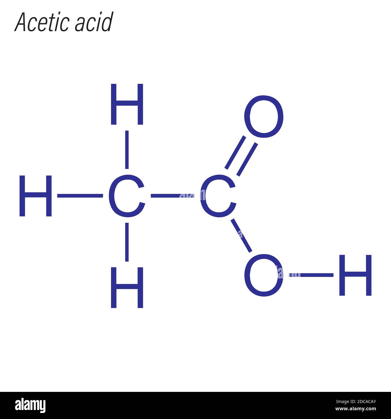 Acetic acid molecule Banque de photographies et d’images à haute ...