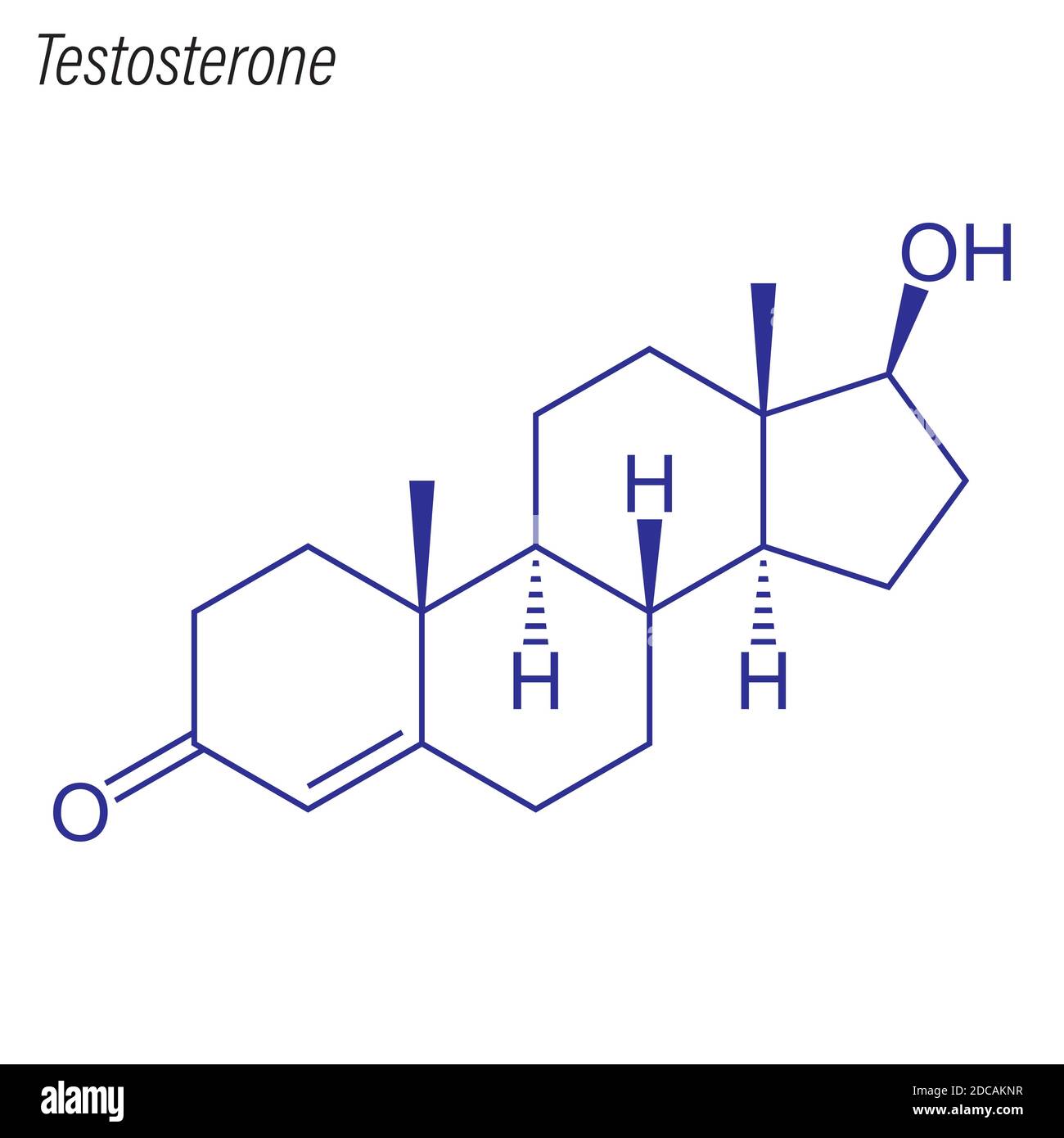 Formule Squelettique De Testostérone Molécule Chimique De Médicament
