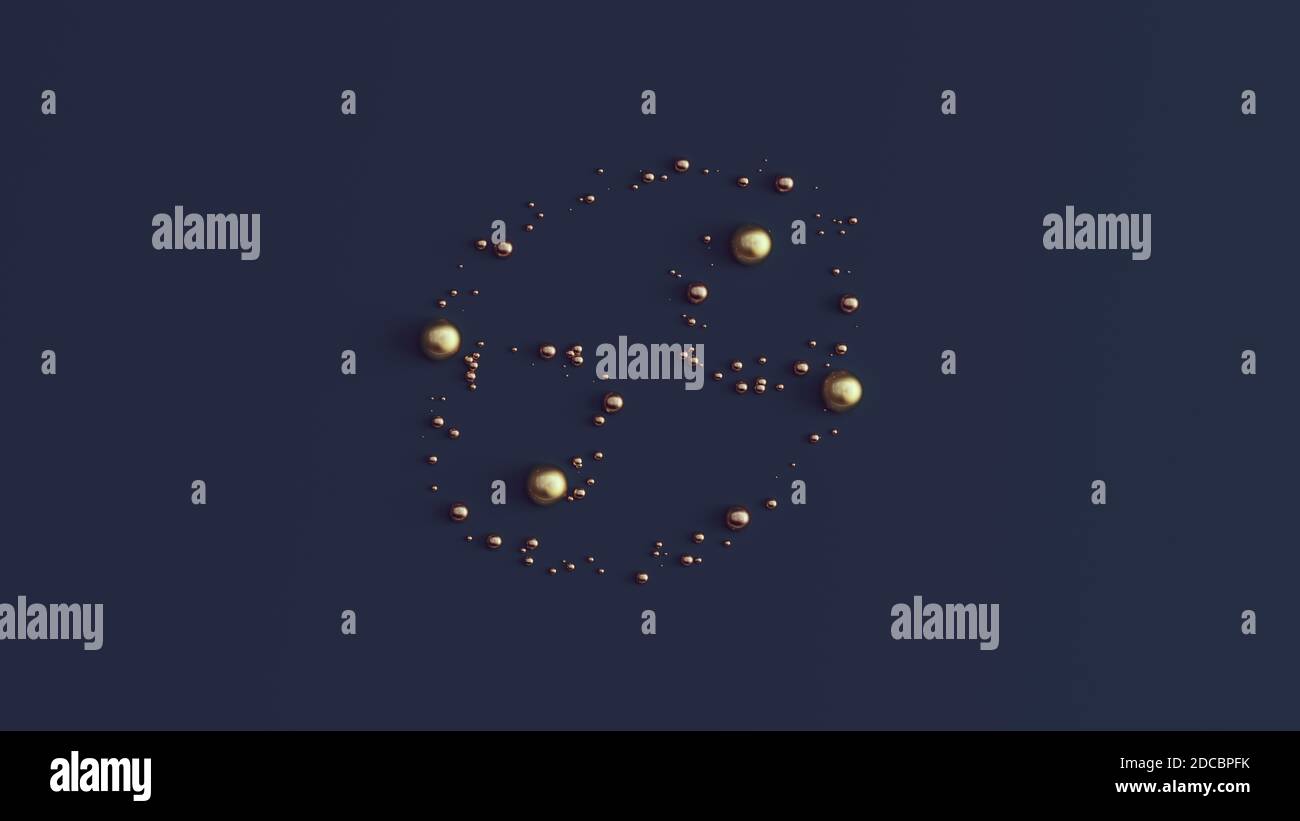 Cancer le symbole du zodiaque de crabe formé de Golden Et l ...