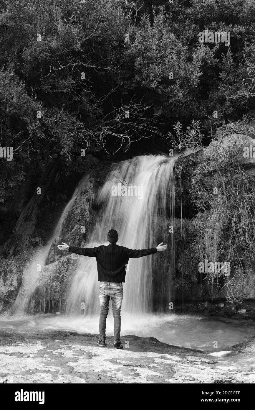 Nature de méditation Banque d'images noir et blanc - Alamy