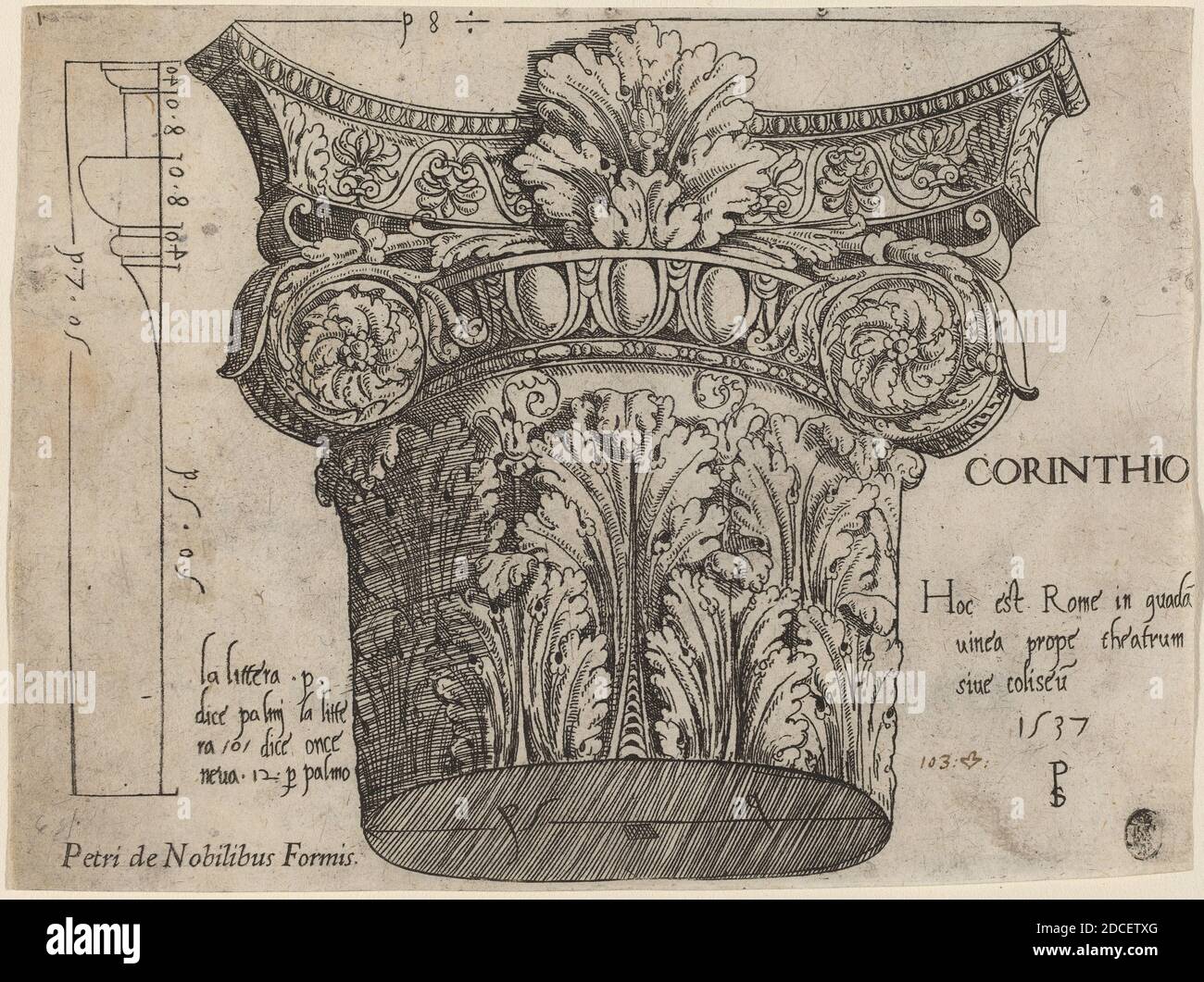 Diverses parties architecturales de l'ordre corinthien Banque de ...