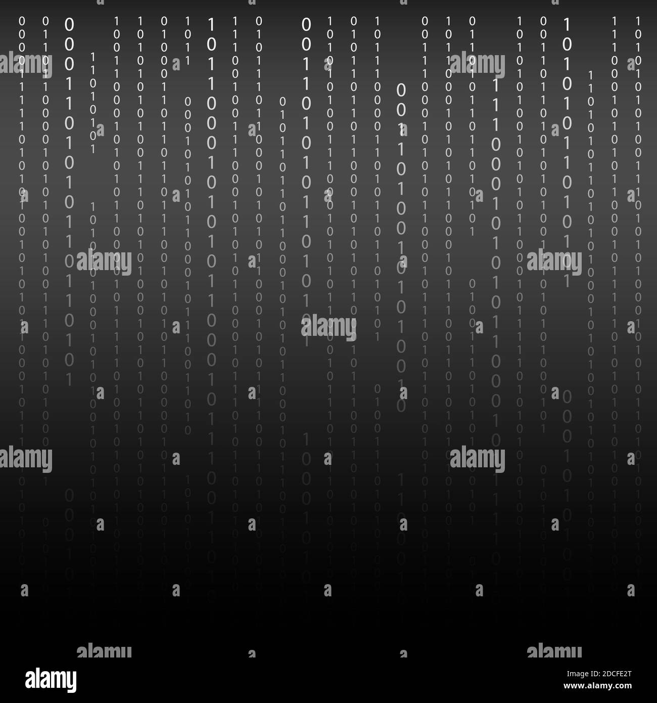Noir et blanc. Code binaire d'algorithme avec chiffres en arrière-plan ...