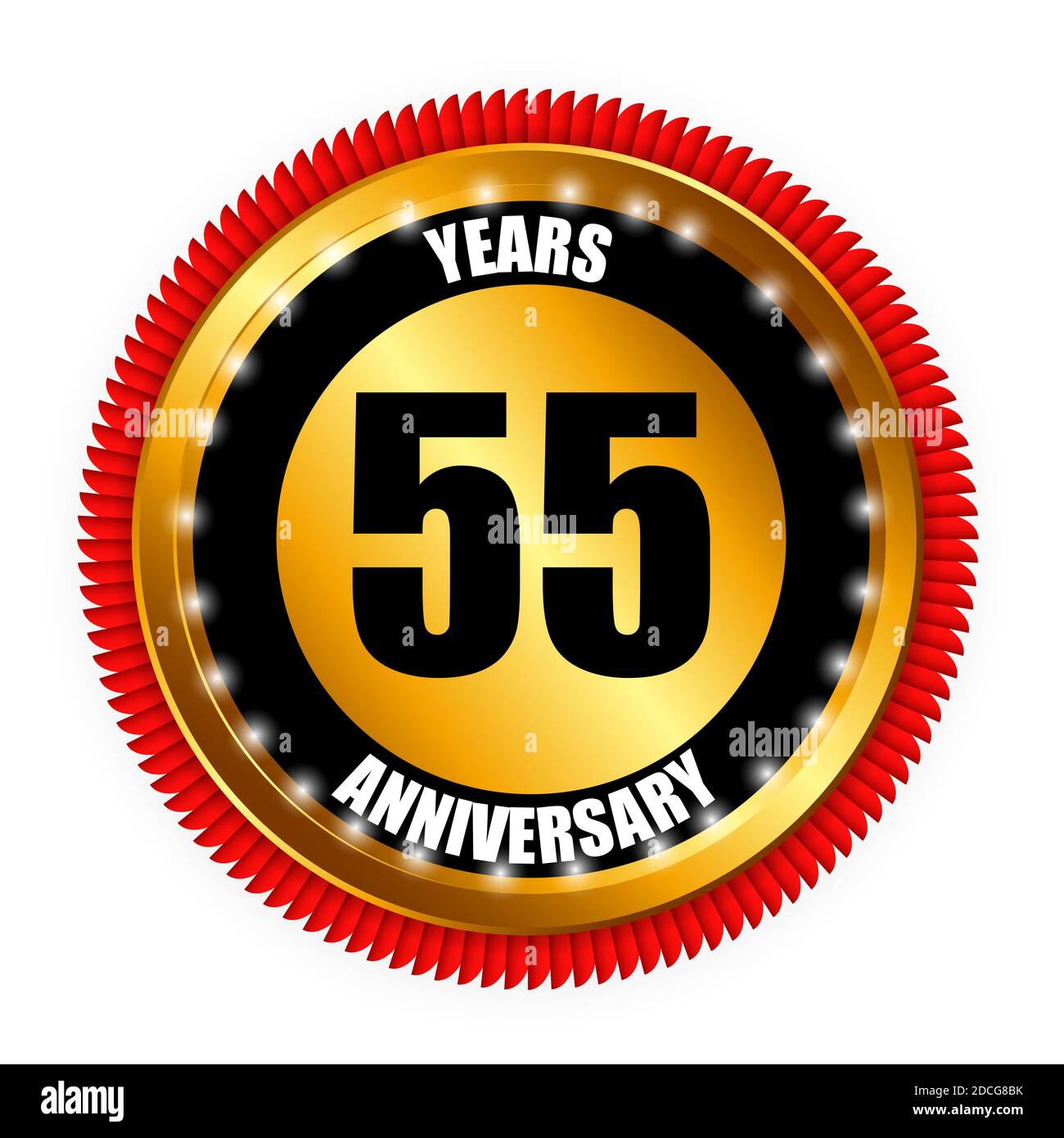Logo anniversaire 55 ans Banque d'images détourées - Alamy