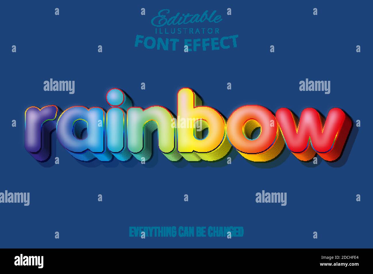 Police arc en ciel Banque d'images vectorielles - Alamy