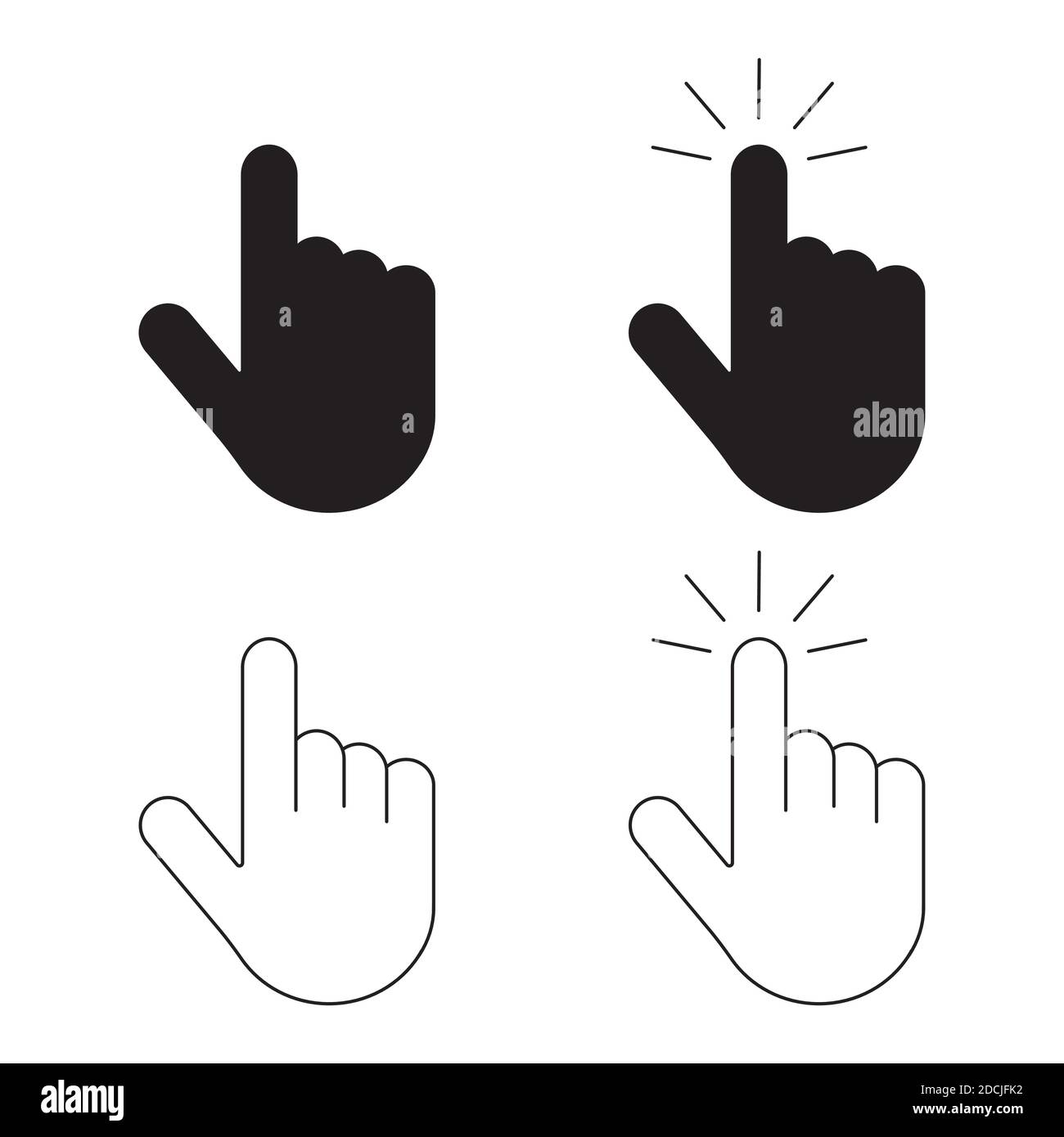 Symboles de la main Banque d'images vectorielles - Alamy