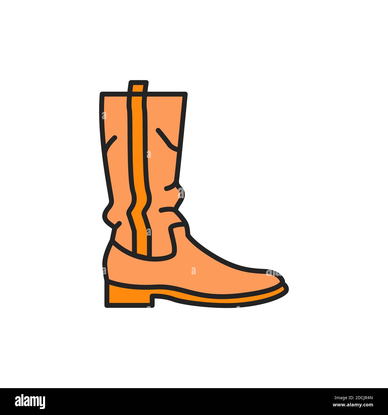 Icône de ligne couleur pour bottes. Pictogramme pour page Web ...