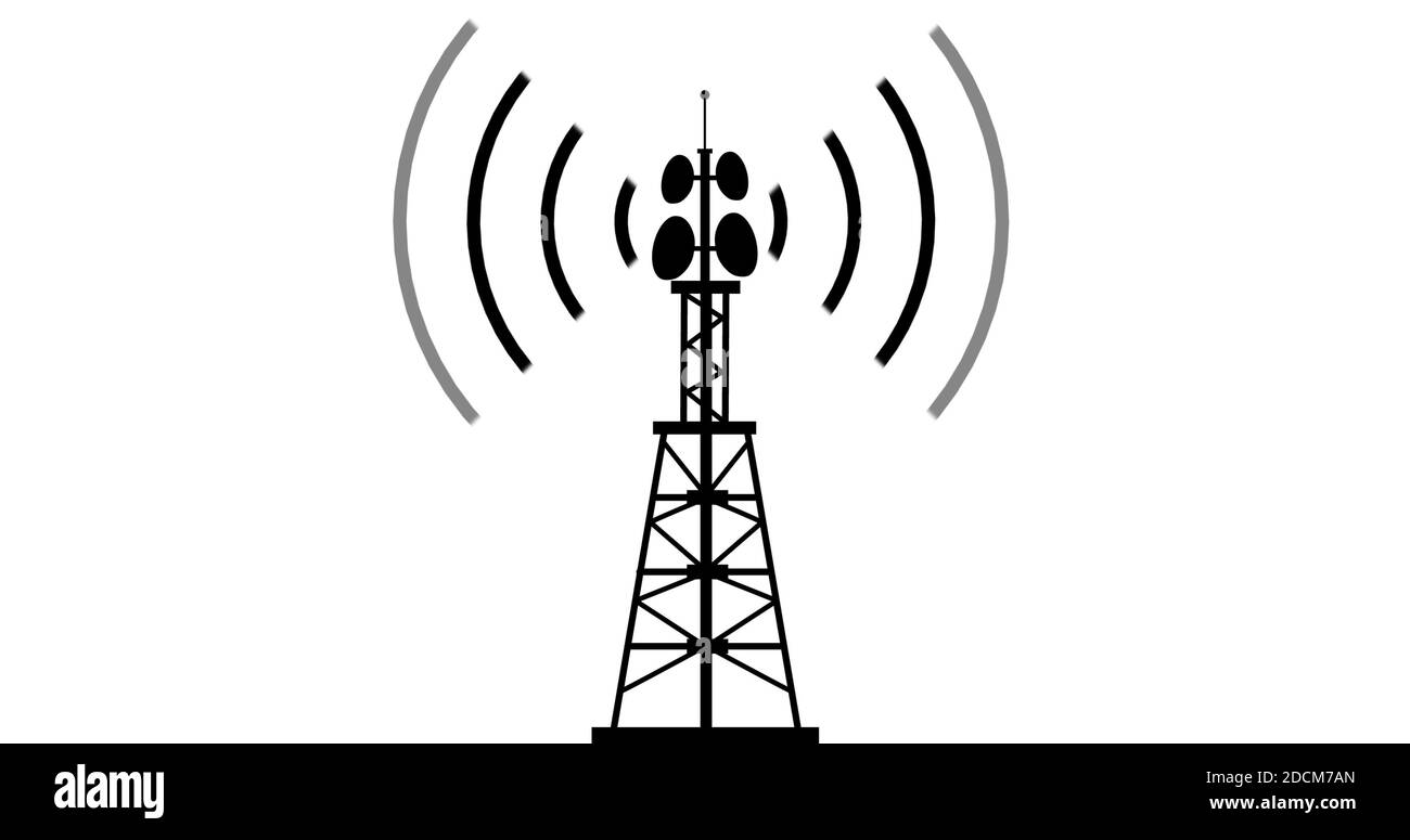 Radio tracking Banque d'images noir et blanc - Alamy