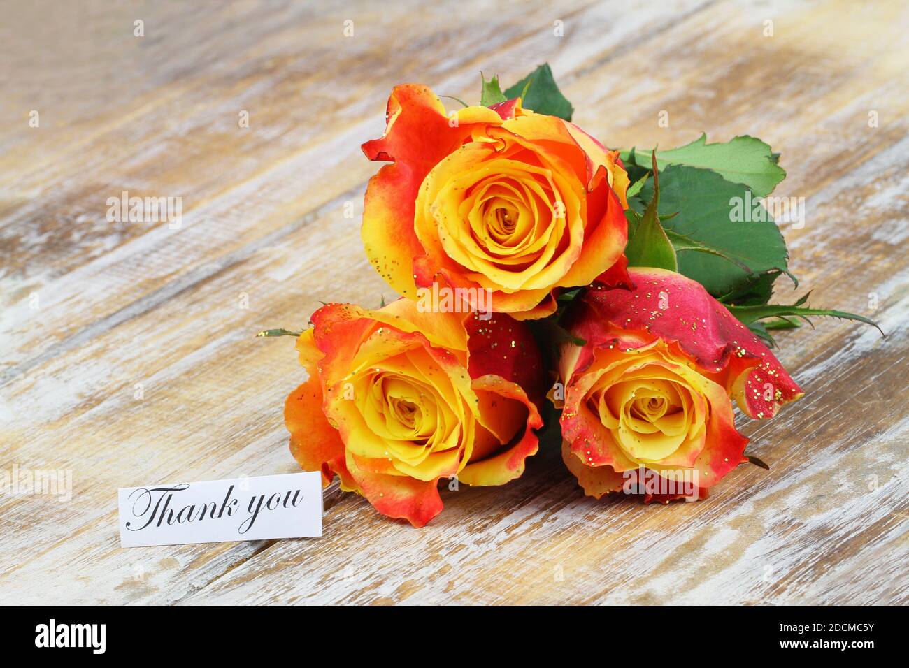 Dire merci avec des roses Banque de photographies et d’images à haute ...