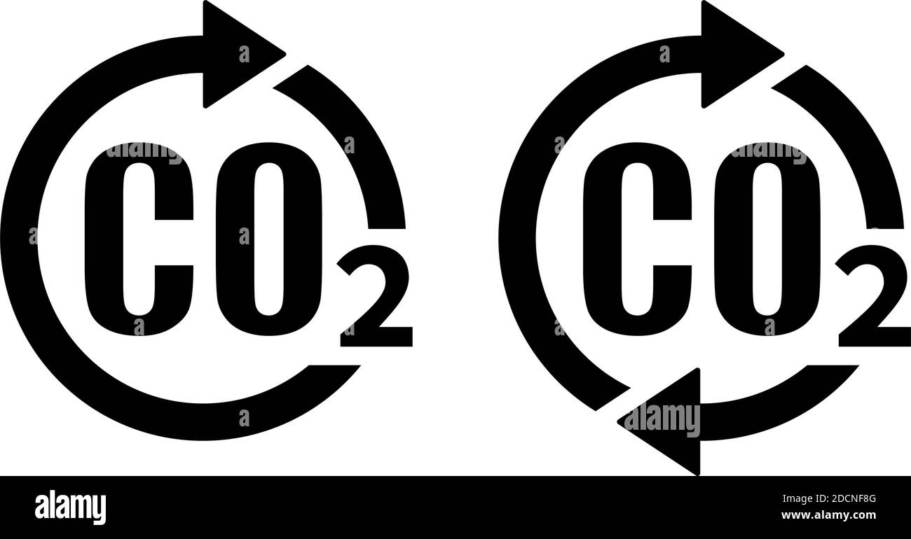 Icône de cycle de CO2 symbole d'émission ECO illustration du vecteur ...