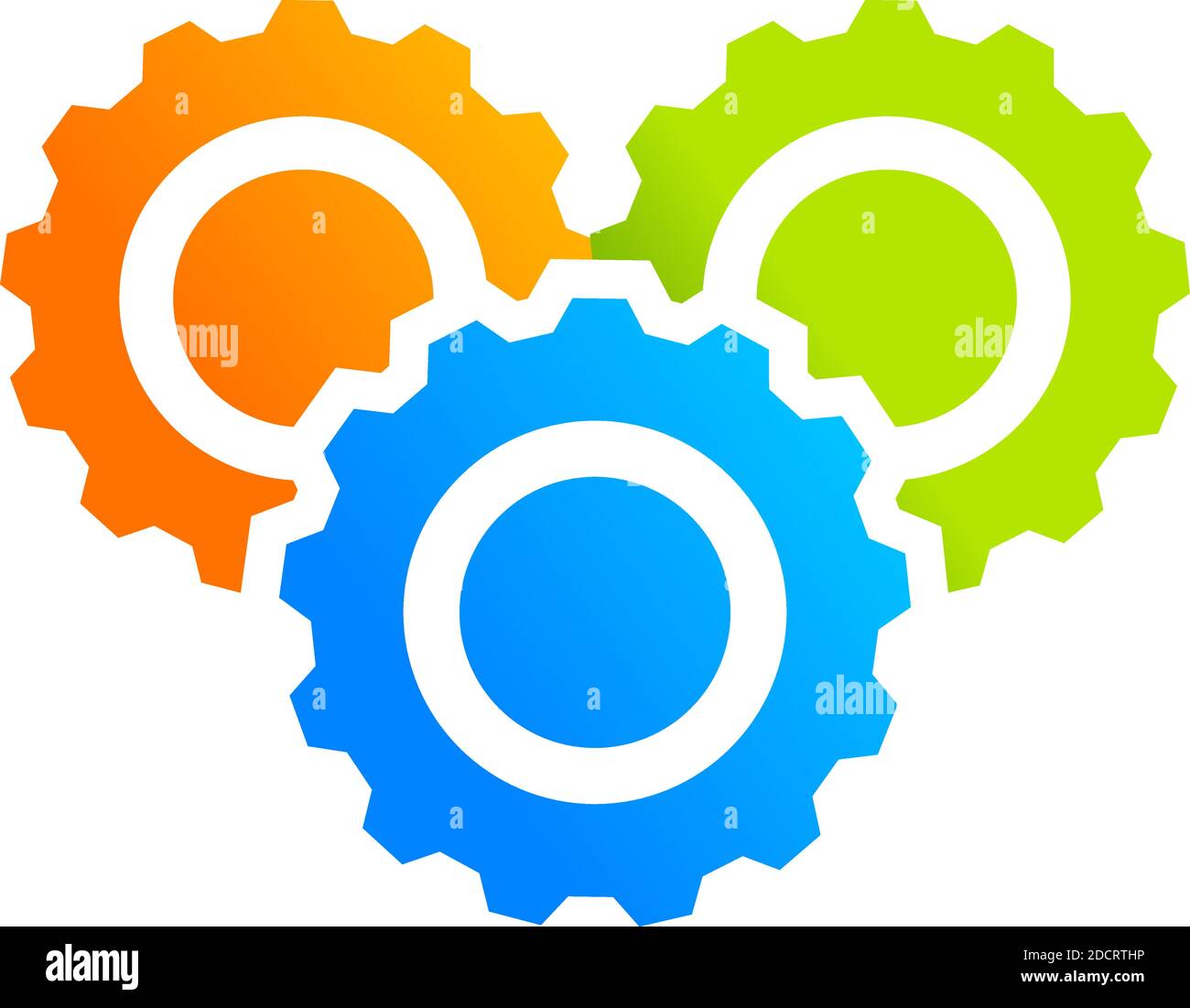 Engrenage, roue dentée, icône de roue dentée, symbole et logo ...