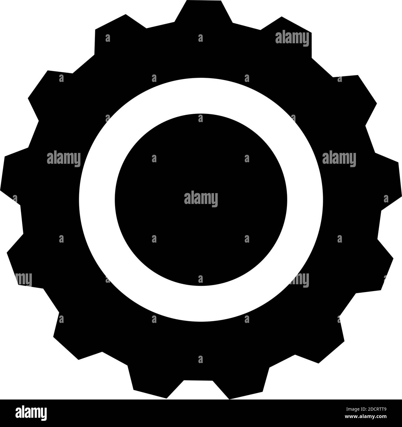 Engrenage, roue dentée, icône de roue dentée, symbole et logo ...