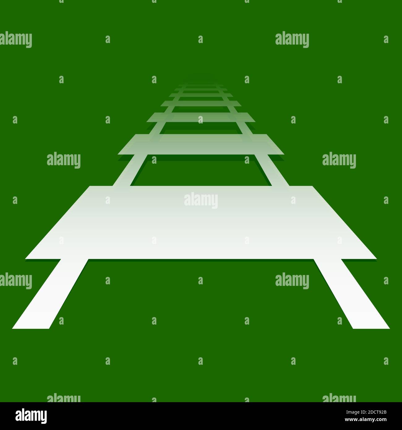 Chemin de fer, chemin de fer, contour du chemin de fer, vecteur de ...