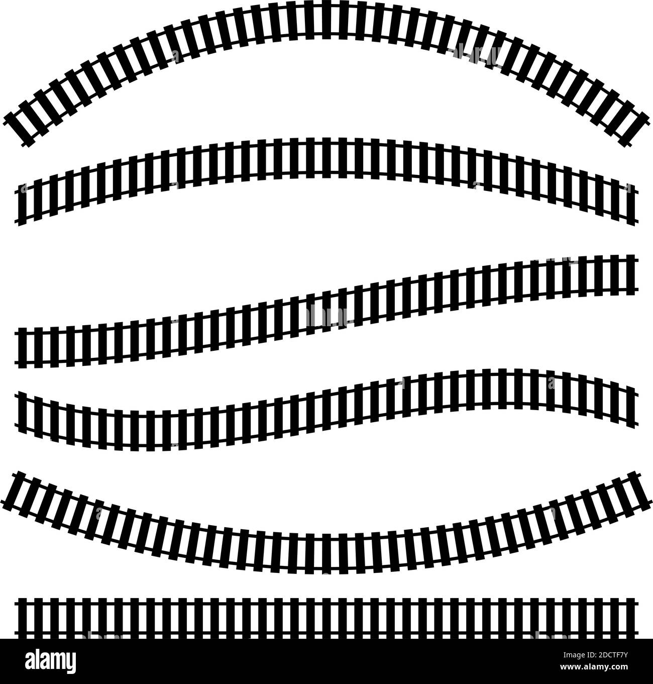 Chemin de fer, chemin de fer, contour du chemin de fer, vecteur de ...