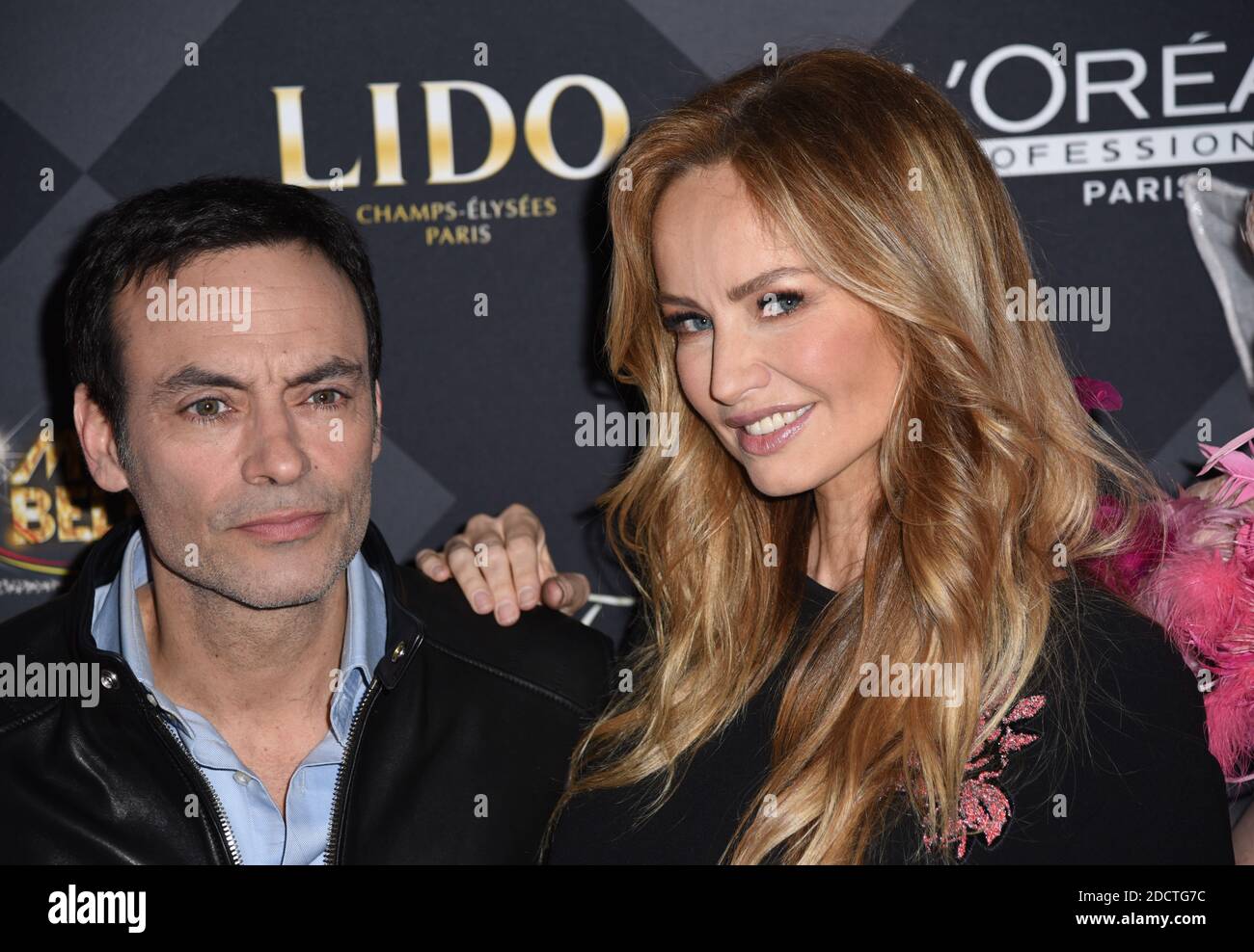 Adriana Karembeu, Anthony Delon lors de la cérémonie Top Model Belgium ...