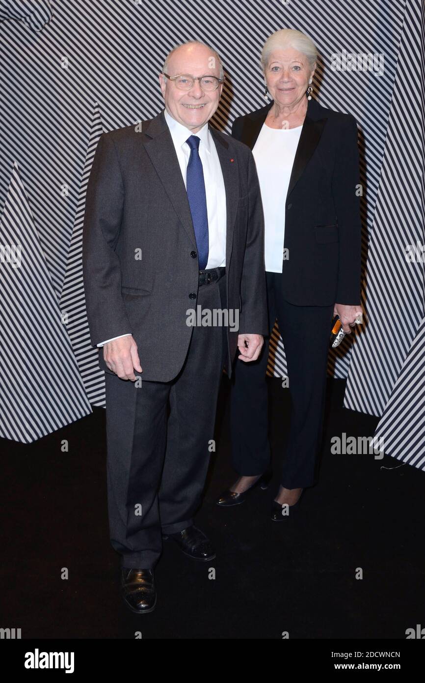 Alain Pompidou et sa femme Nicole Pompidou assistante au dîner de Gala ...
