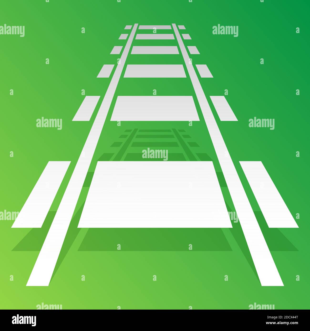 Chemin de fer, chemin de fer, contour du chemin de fer, vecteur de ...