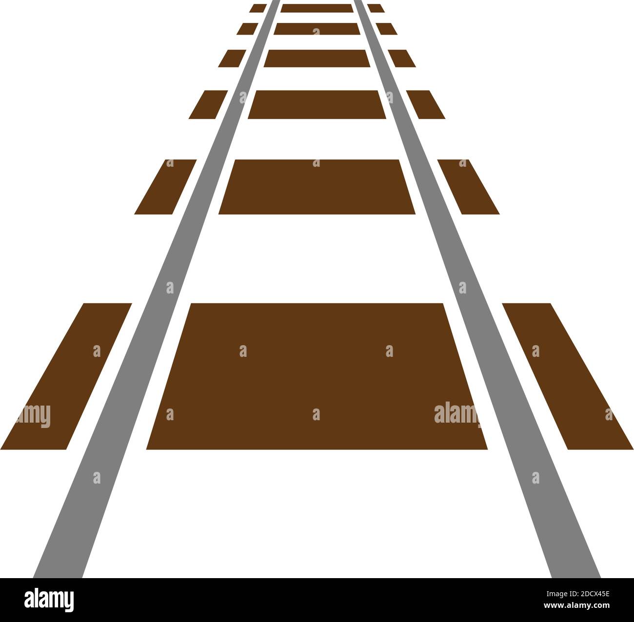 Chemin de fer, chemin de fer, contour du chemin de fer, vecteur de ...