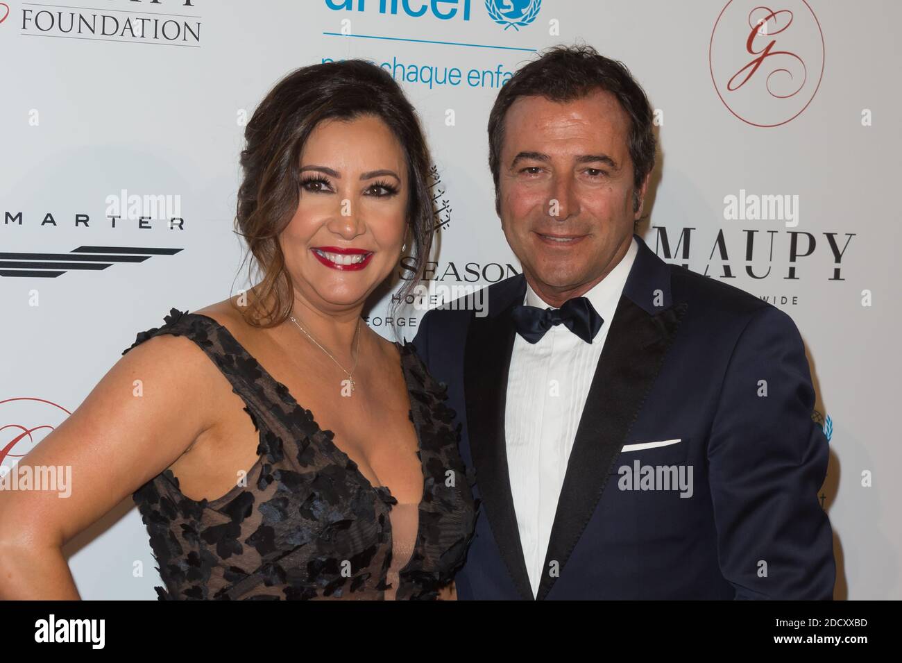 Maria Bravo et Bernard Montiel assistent au Gala mondial du don en aide ...