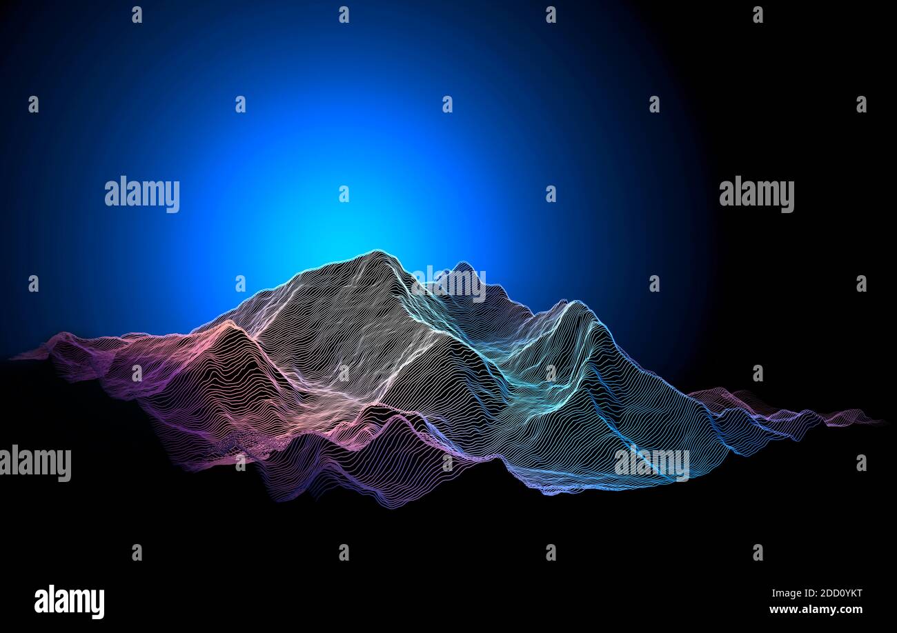 Mont Everest, hauteur de relief, montagnes. Lhotse, Nuptse. Carte de l ...