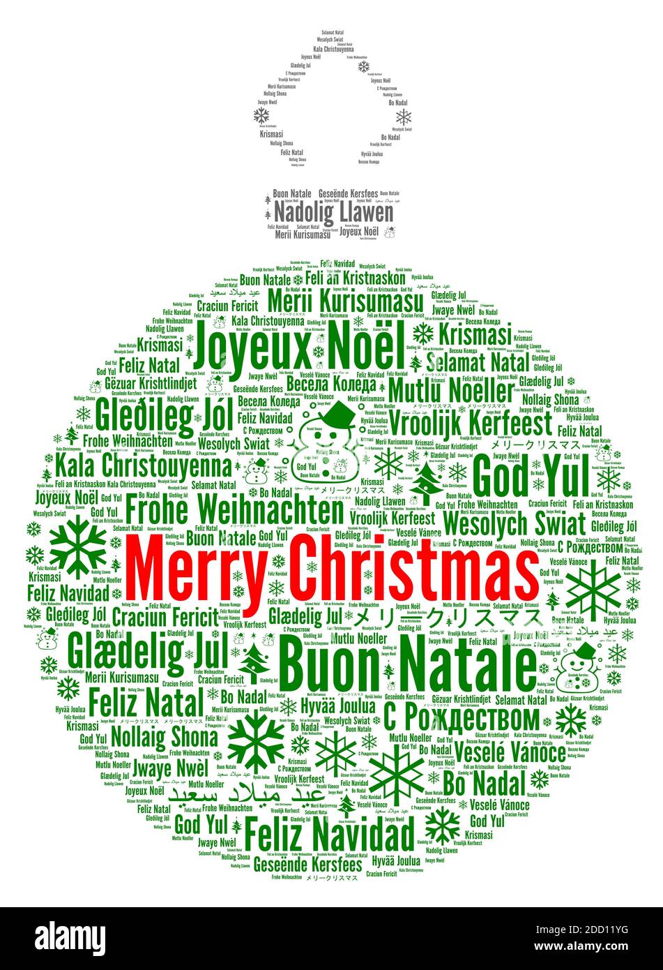 Joyeux Noël en différentes langues nuage de mots Photo Stock - Alamy