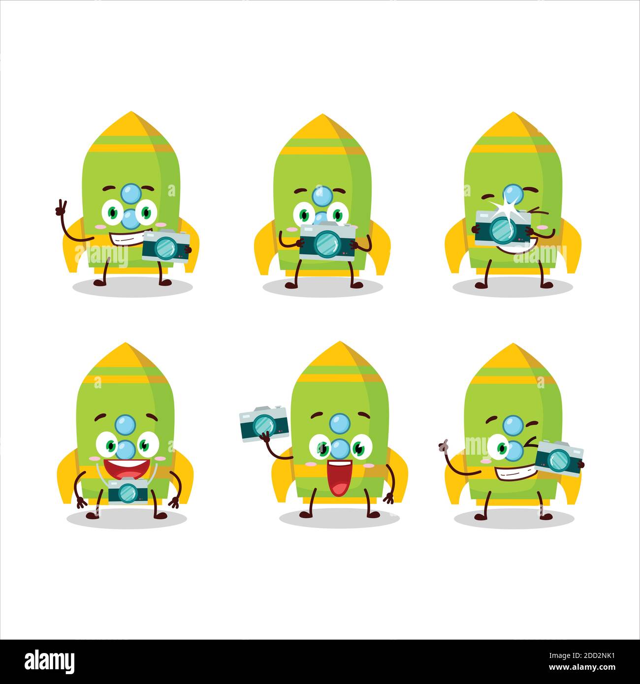 Photographe de profession émoticône avec personnage de dessin animé de ...