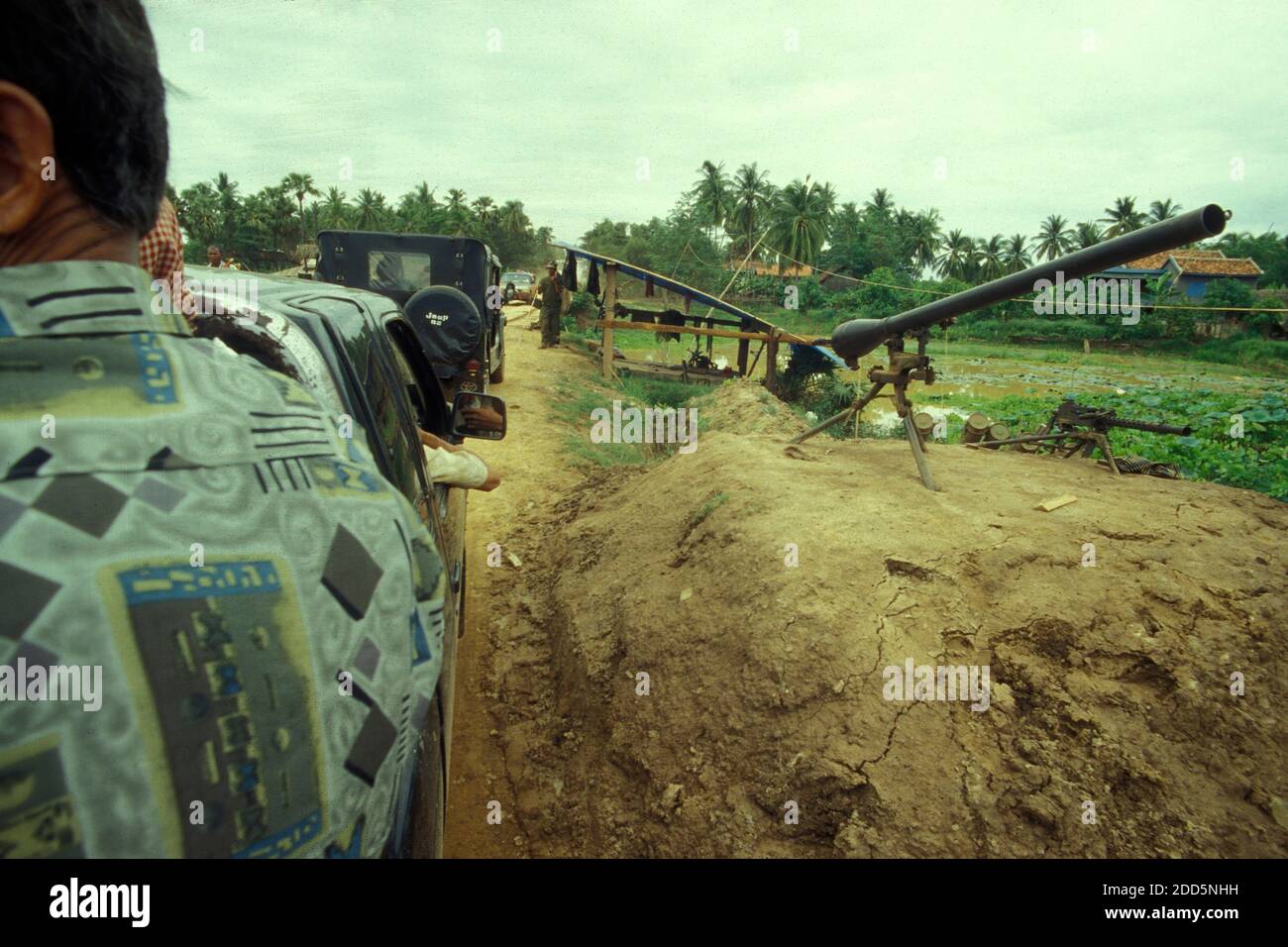 Poste de contrôle de l'armée et de la sécurité pendant le temps des ...