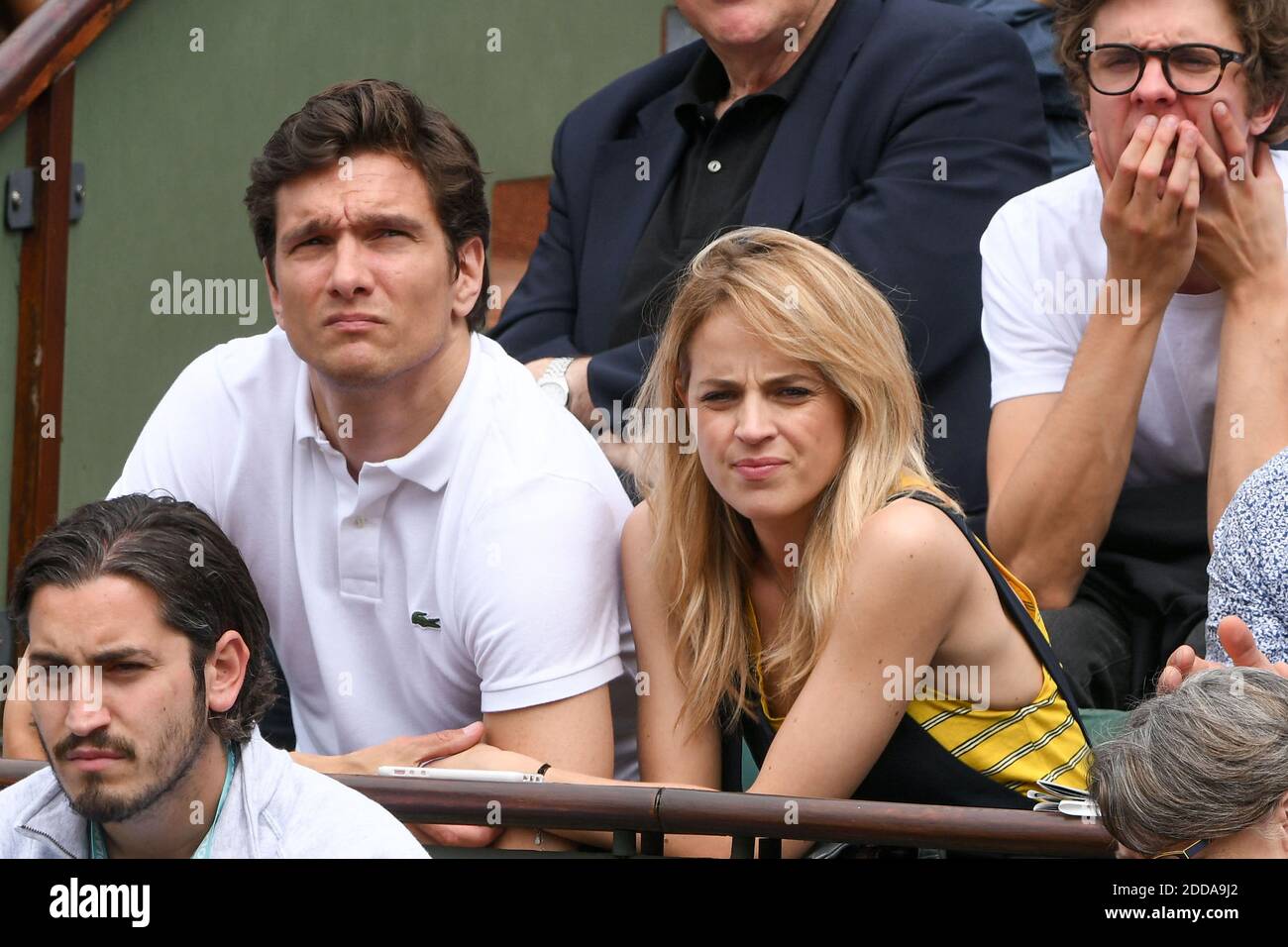 Lionel Erdogan et son épouse assistent à l'Open de tennis de Roland ...