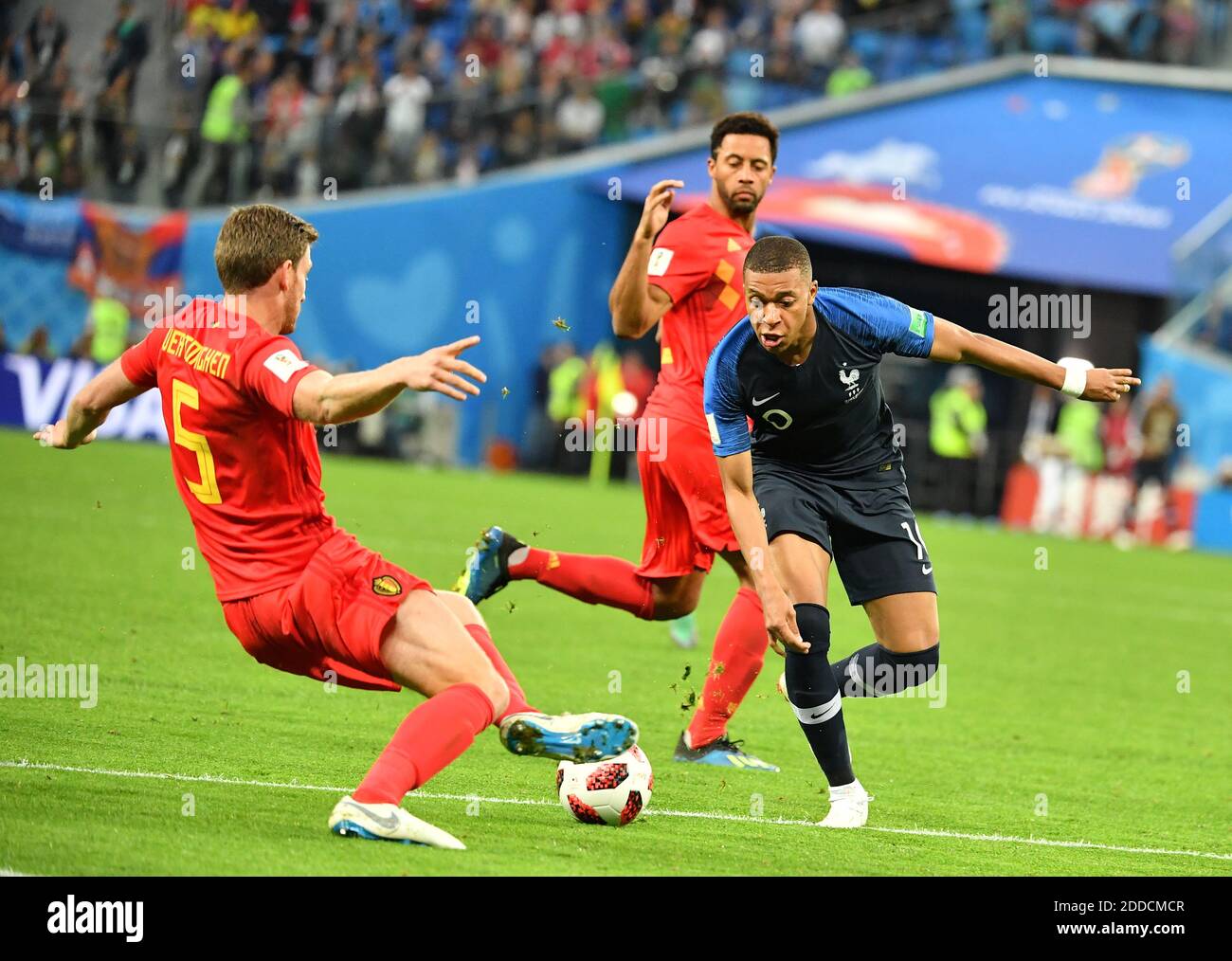 Kylian Mbappe en France lors du match de demi-finale de la coupe du ...