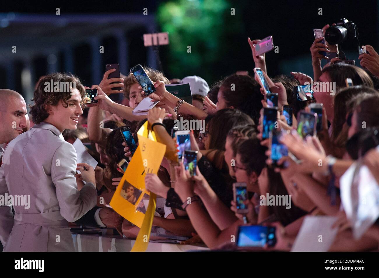 Les fans de timothee chalamet Banque de photographies et d’images à ...