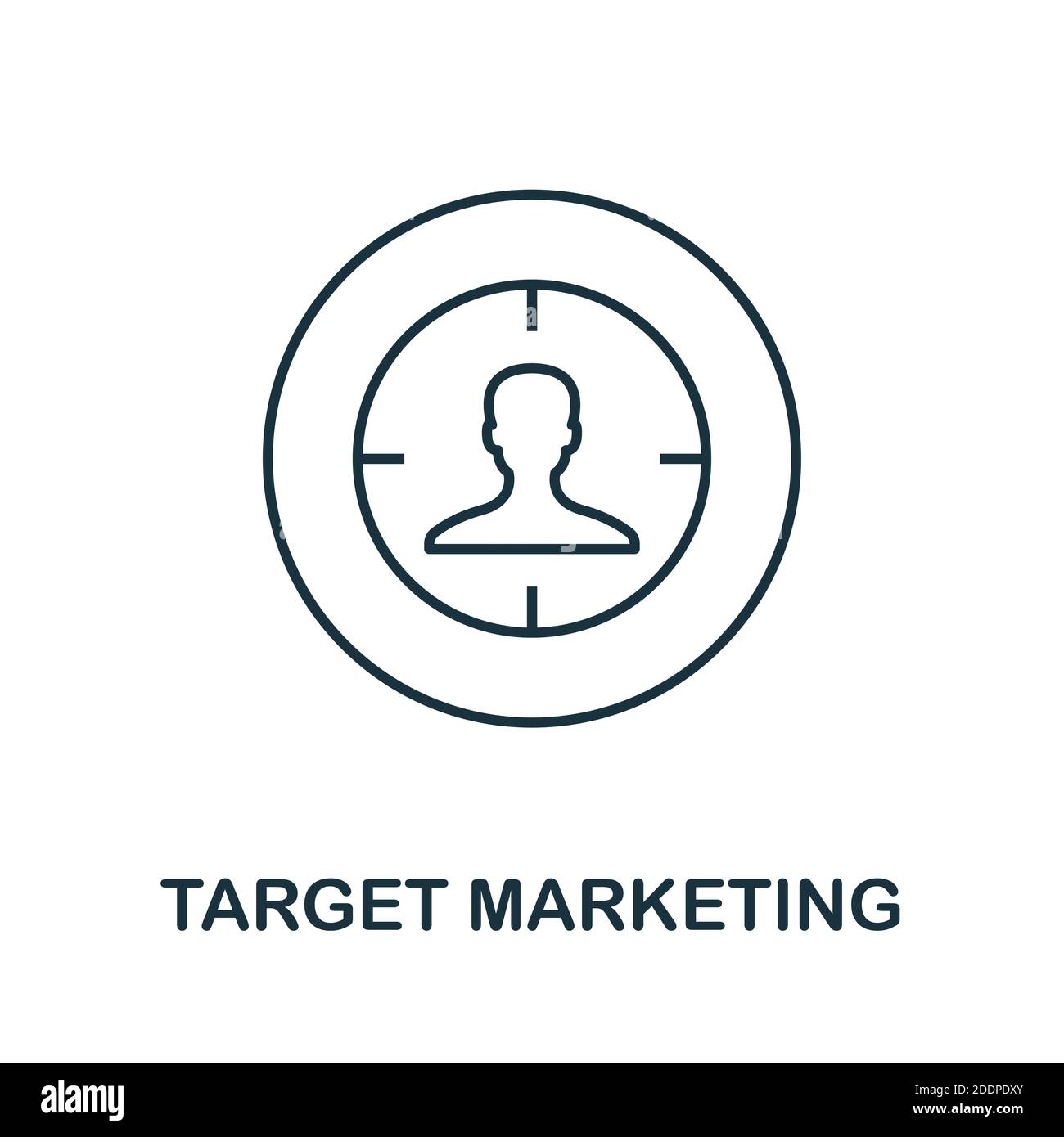 Icône Marketing Target. Simple élément de ligne de la collection de ...