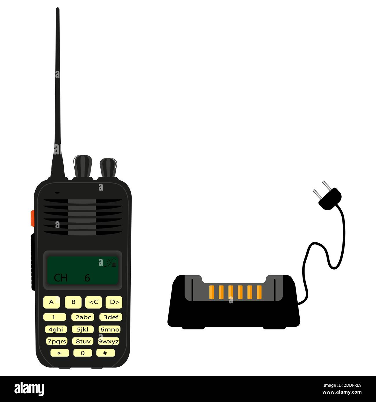 Portable radio Banque d'images vectorielles - Alamy