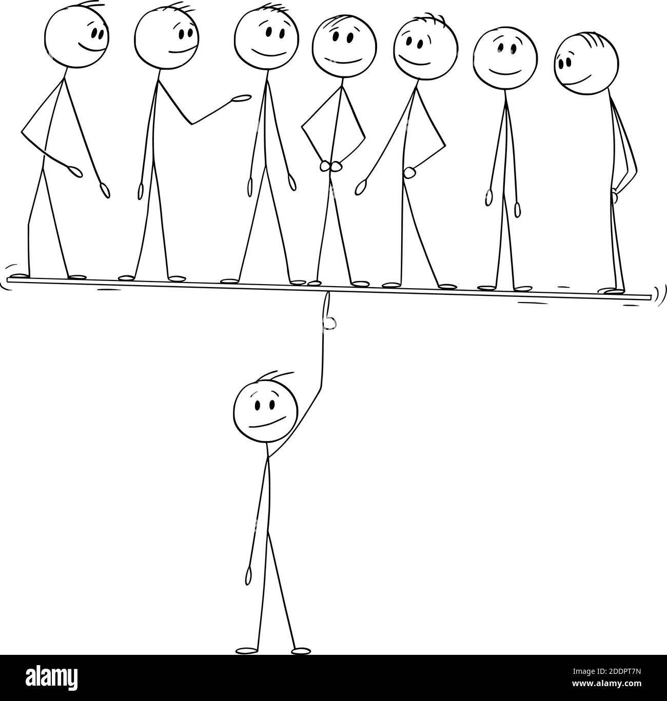 Dessin animé vectoriel figure de figure de l'homme, du responsable ou ...