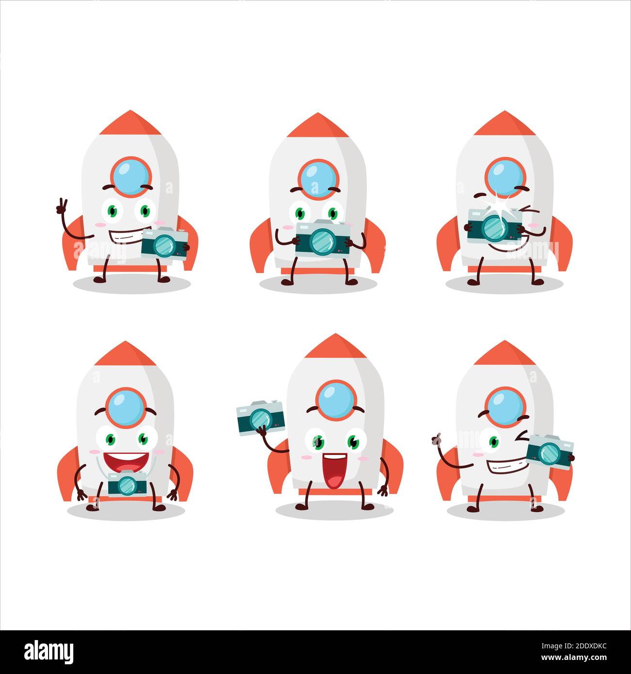 Photographe de profession émoticône avec personnage de dessin animé de ...