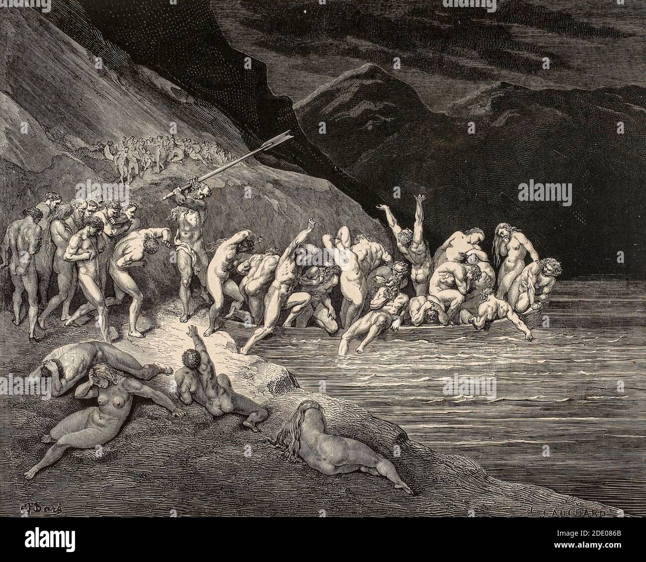 Dante Divina Commedia - Enfer - Charon, fait le damned obtenir sur le ...