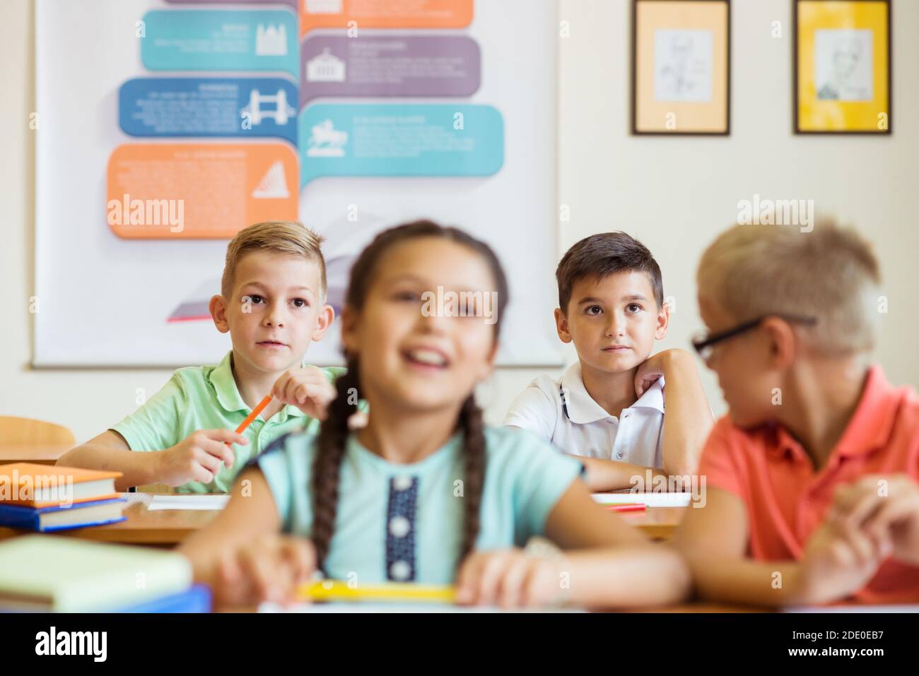 Heureux les élèves à étudier et à répondre aux questions en classe ...