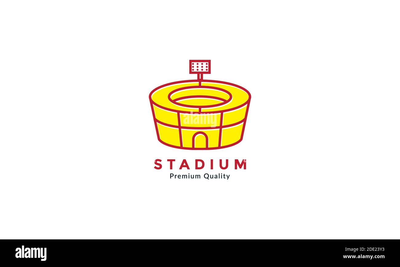 Logo stade de football vert Banque d'images vectorielles - Alamy