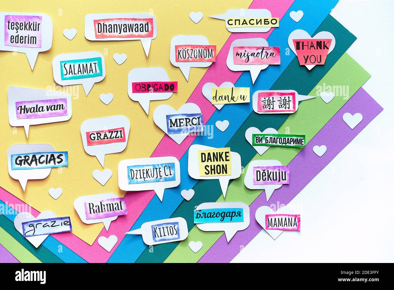 Merci en plusieurs langues Banque de photographies et d’images à haute ...