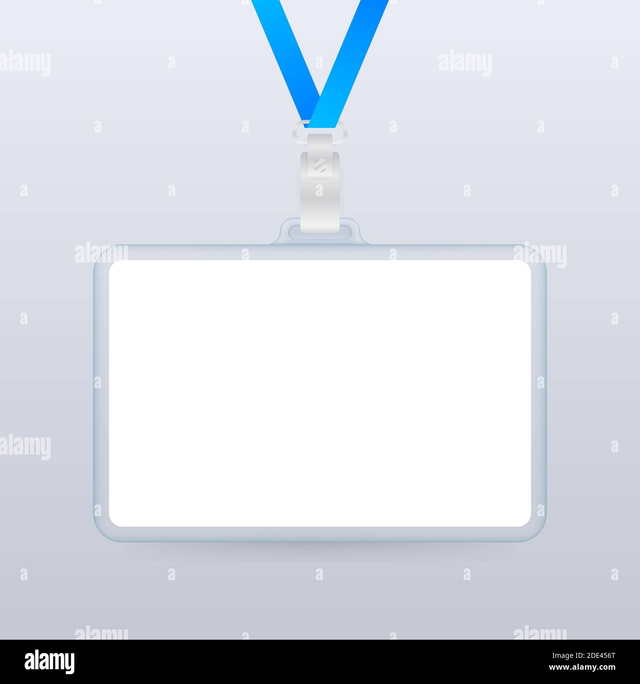 Badge d'identification en plastique vierge, effet de maquette sur clip ...