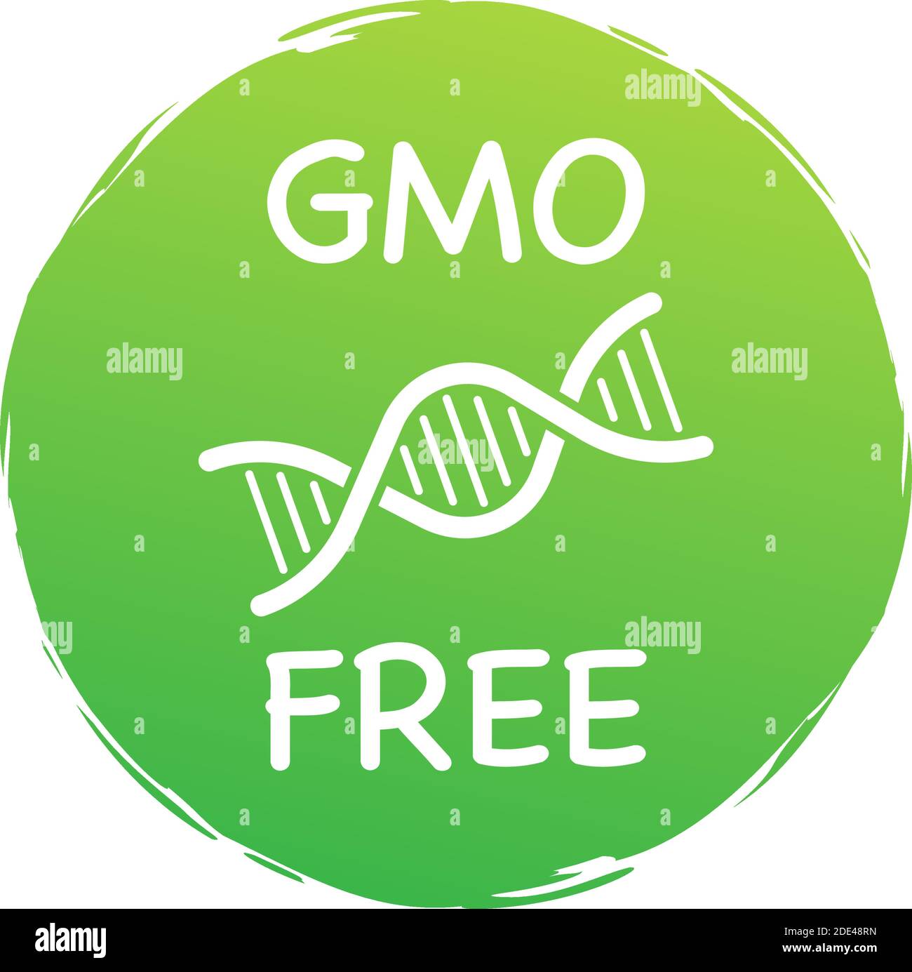 De couleur verte sans OGM, emblèmes d'un insigne, logo, icône. Stock ...