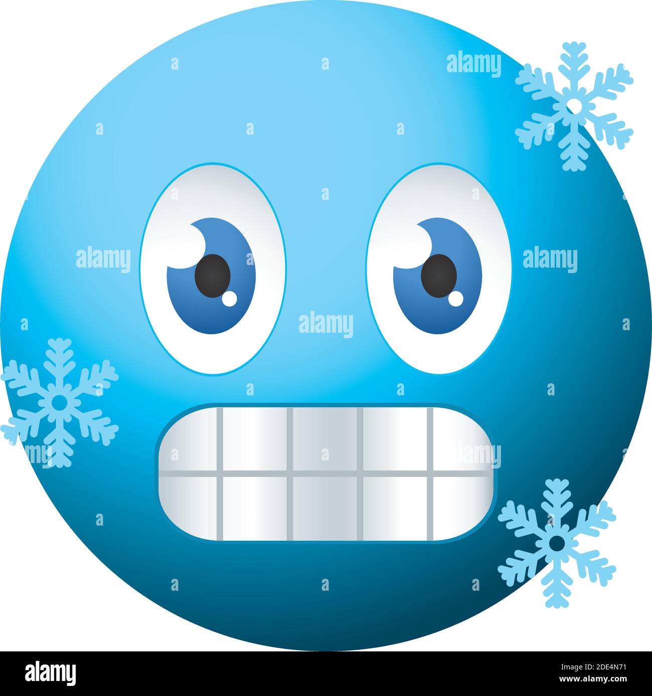 icône visage emoji froid sur fond blanc, design coloré, illustration ...