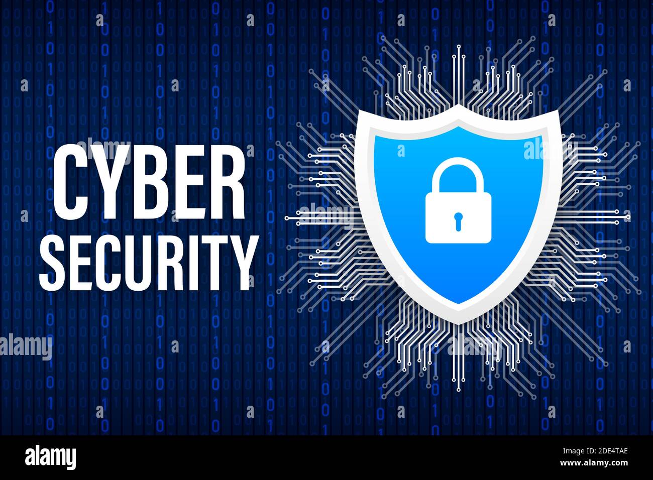 La cybersécurité logo vector avec bouclier et coche. Bouclier de sécurité concept. La sécurité ...