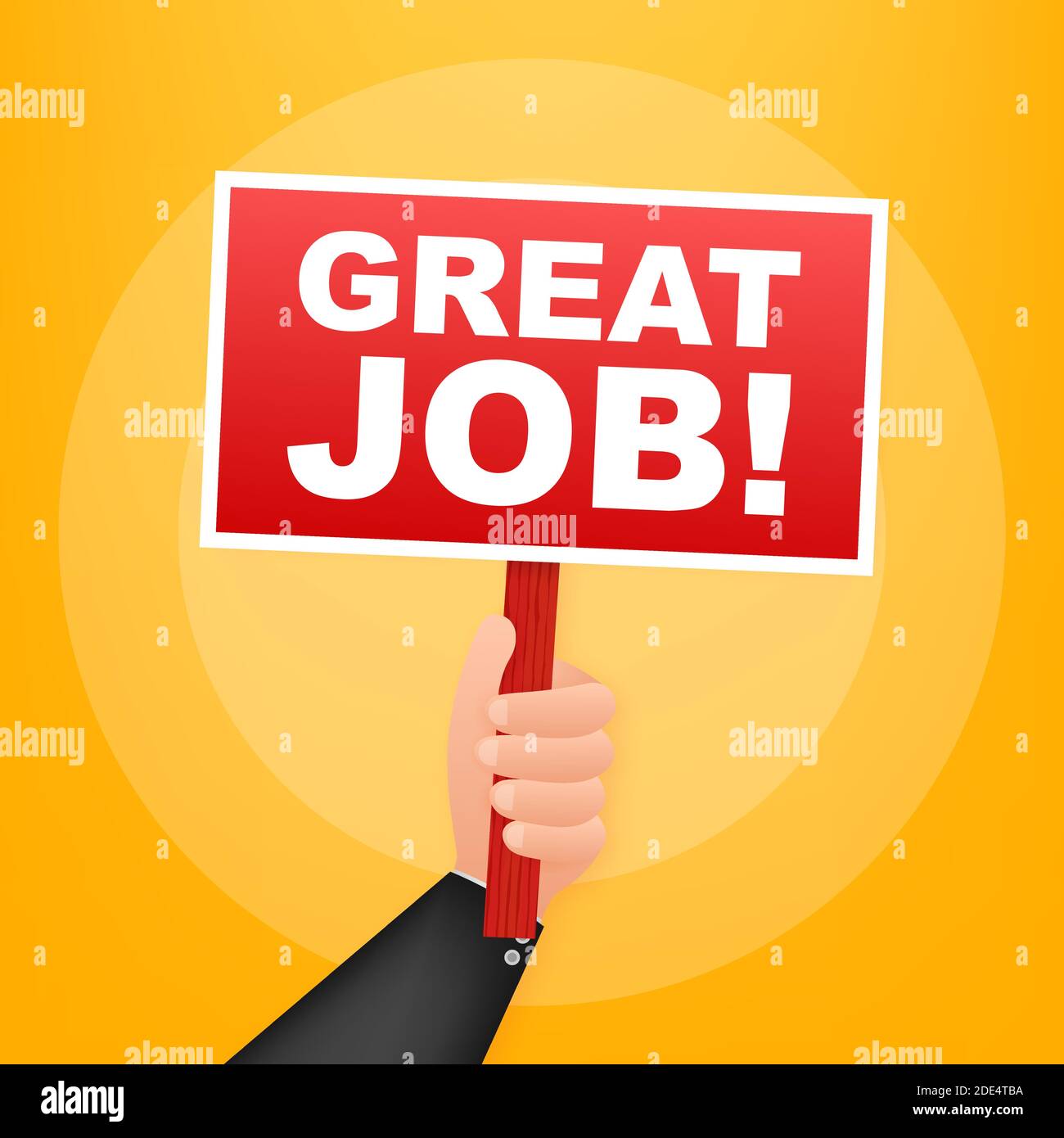 Icon holding thank sign illustration Banque d'images vectorielles - Alamy