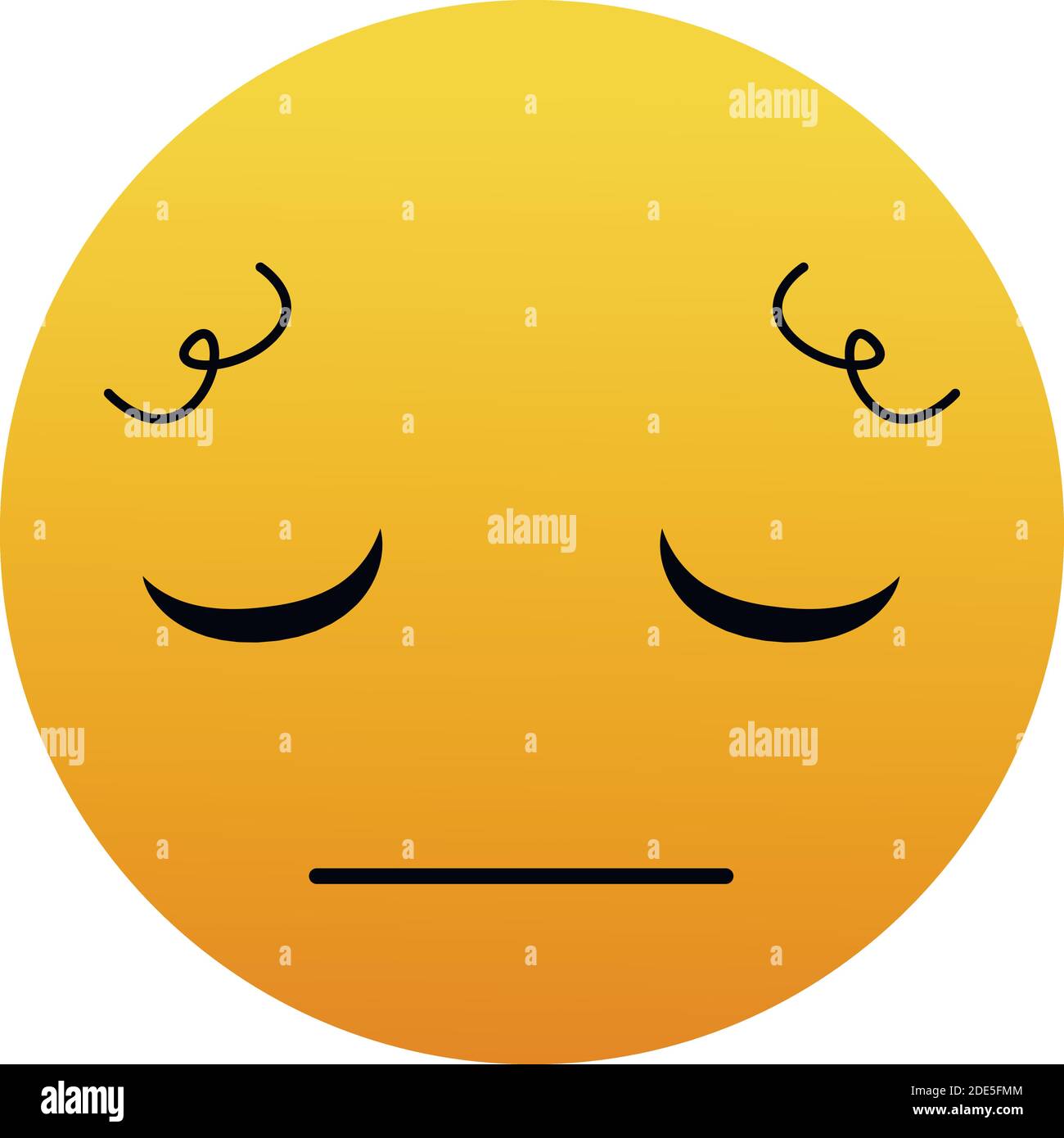 Emoji. Vecteur face déçue isolée sur fond blanc Image Vectorielle Stock ...