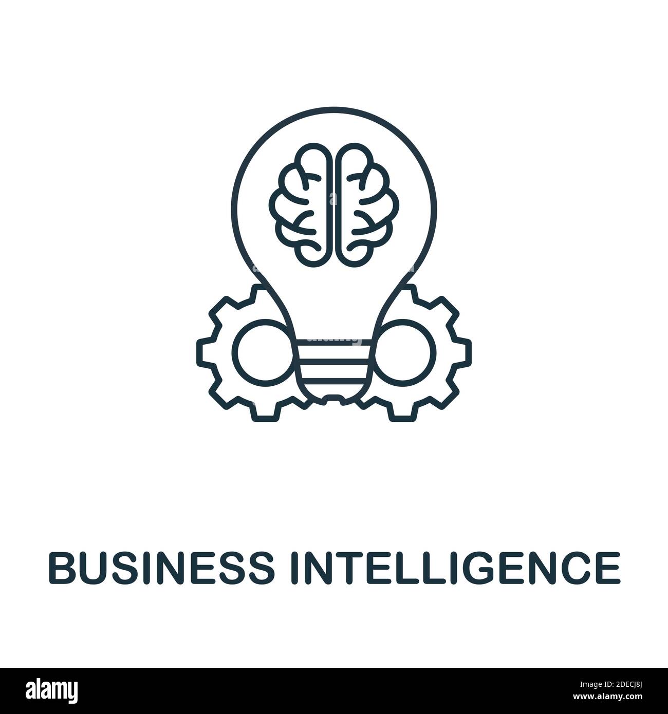 Icône Business Intelligence. Élément de style de ligne de la collection ...