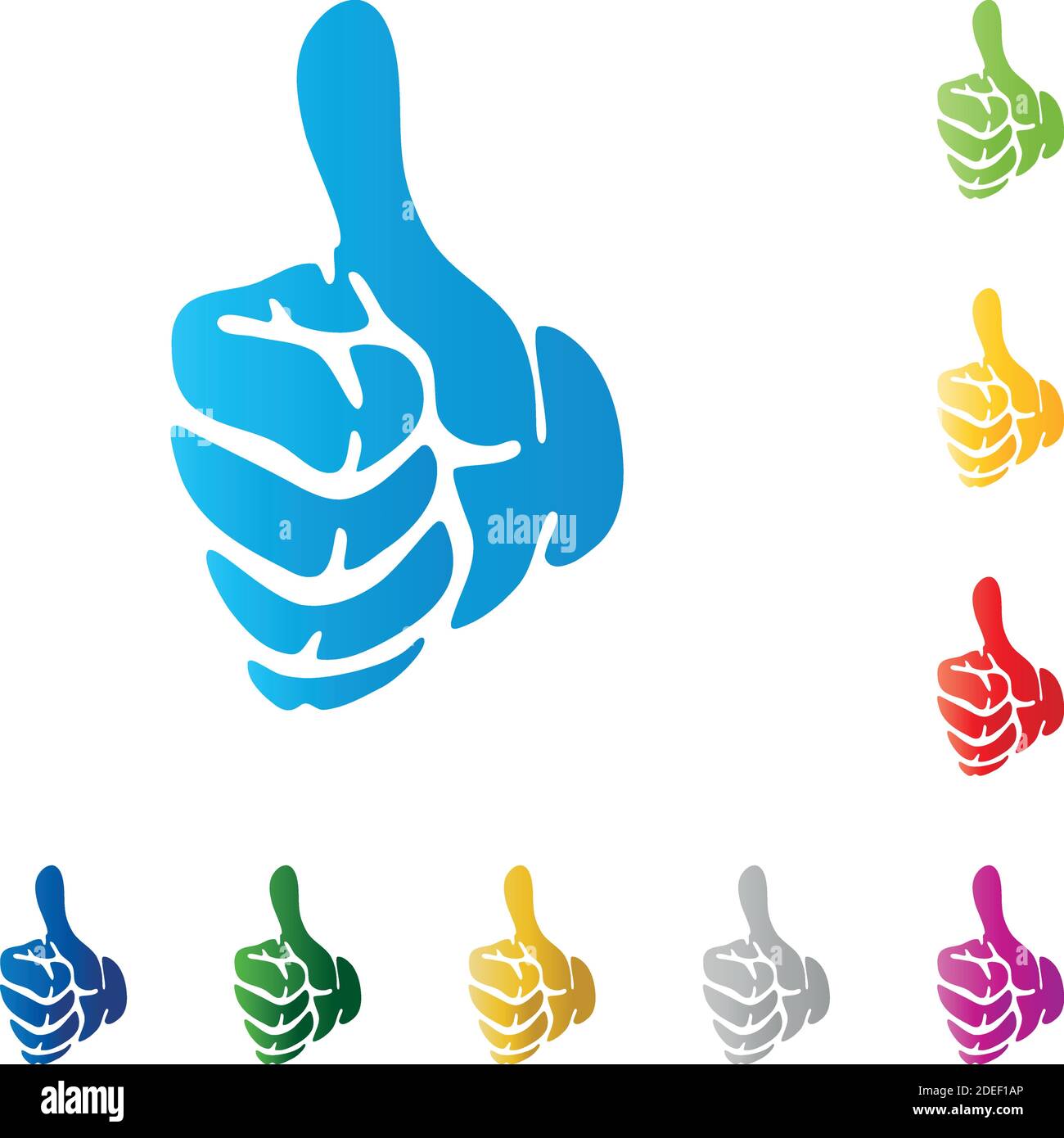 Pouce, main, logo, super, collection Image Vectorielle Stock - Alamy