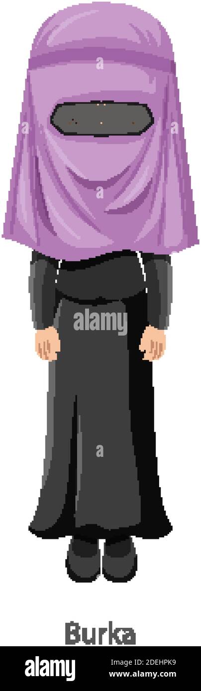 Femme portant la burka Banque d'images vectorielles - Alamy
