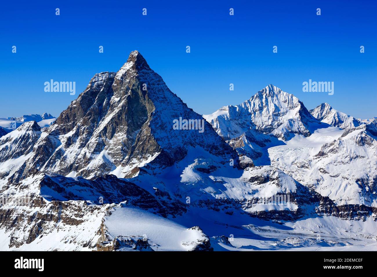 Cervin 4478 m et dent blanche 4357 m Banque de photographies et d ...