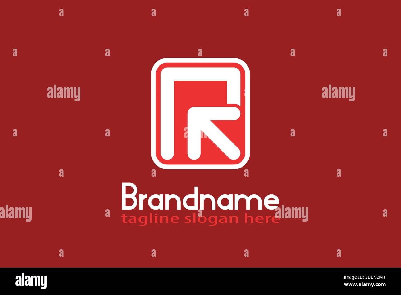 Lettre R flèche logo. Moderne, simple et créatif lettre R logo avec ...