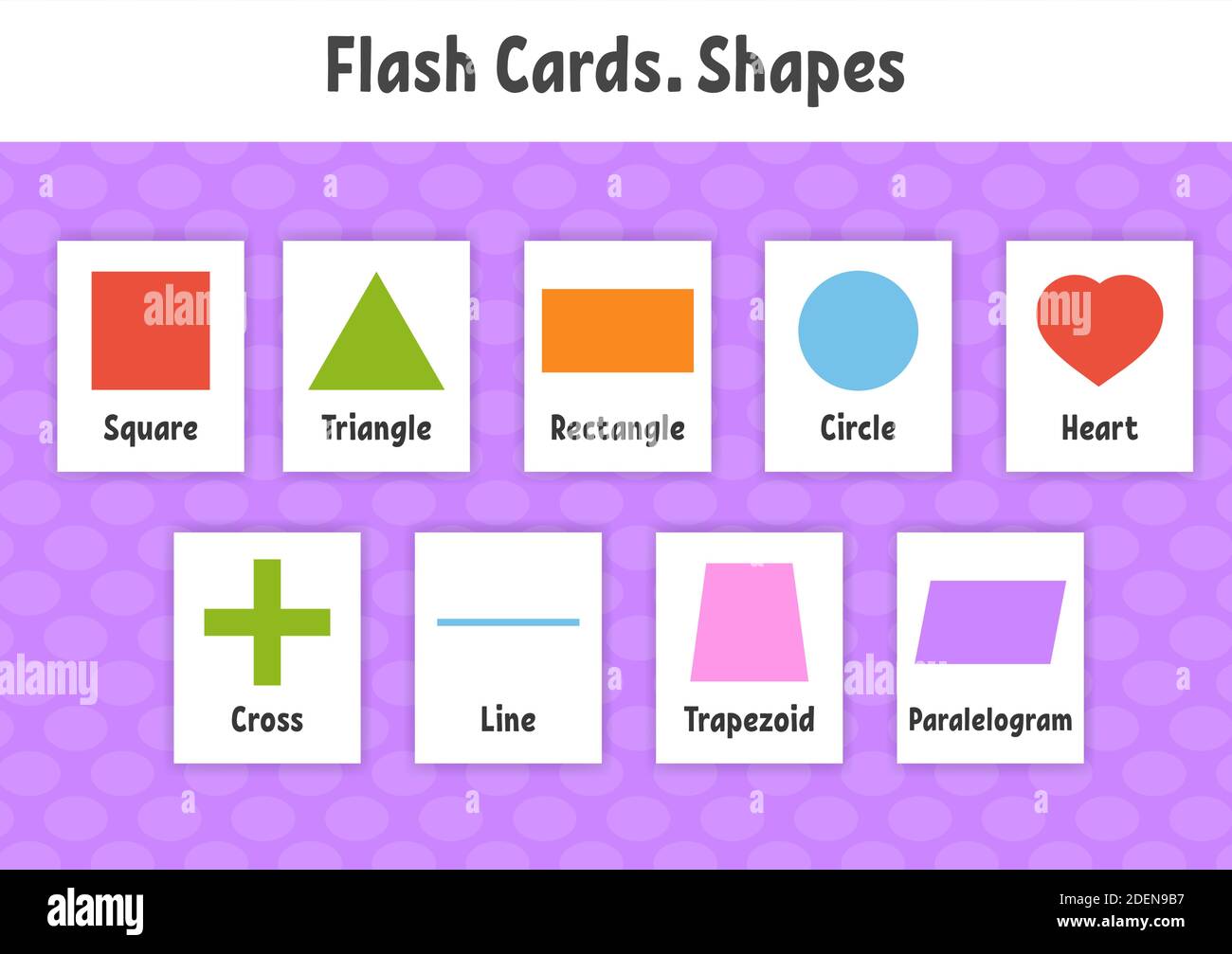 Cartes Flash. Formes d'apprentissage. Feuille de travail de ...