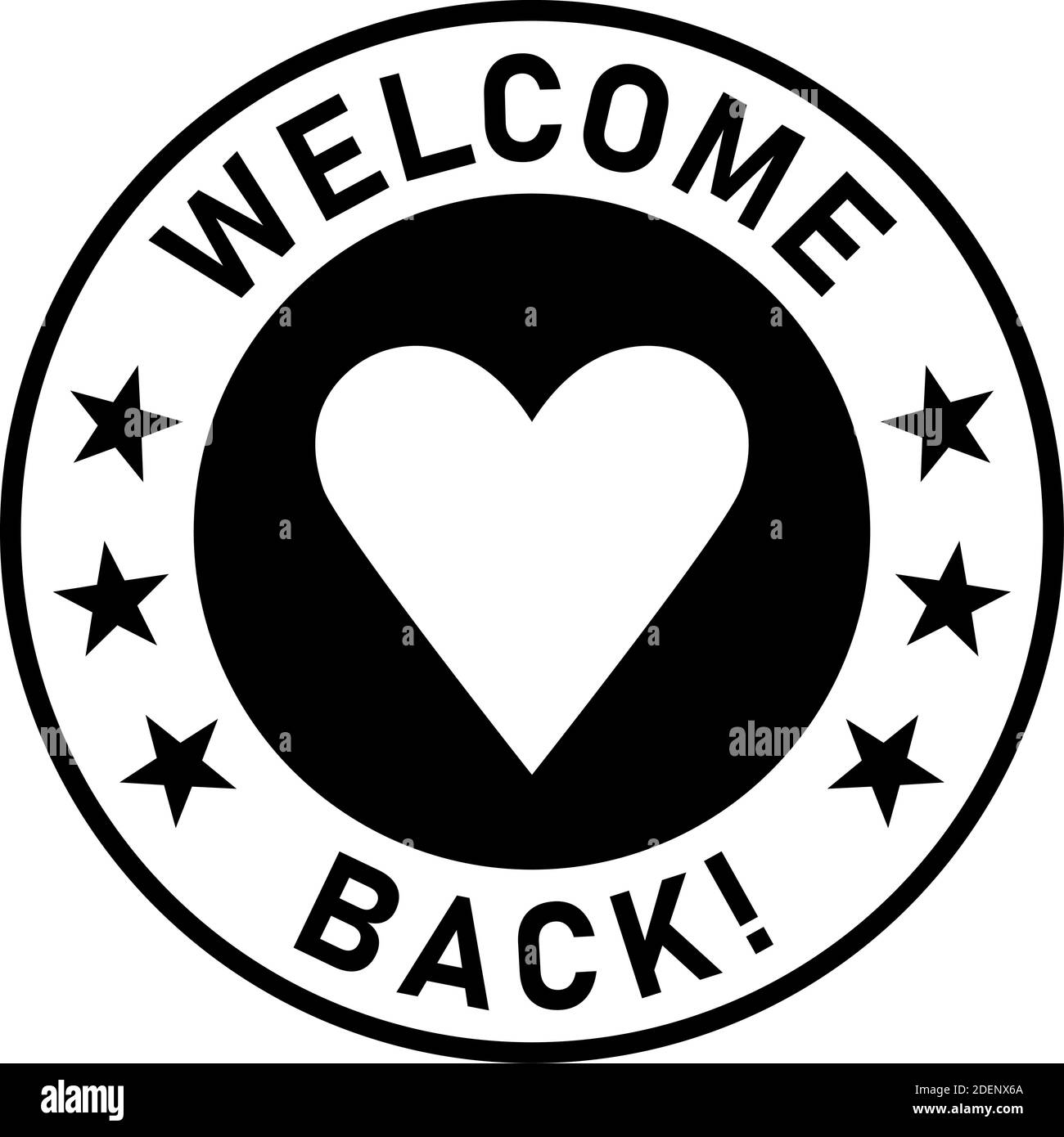 Welcome symbol Banque d'images noir et blanc - Alamy